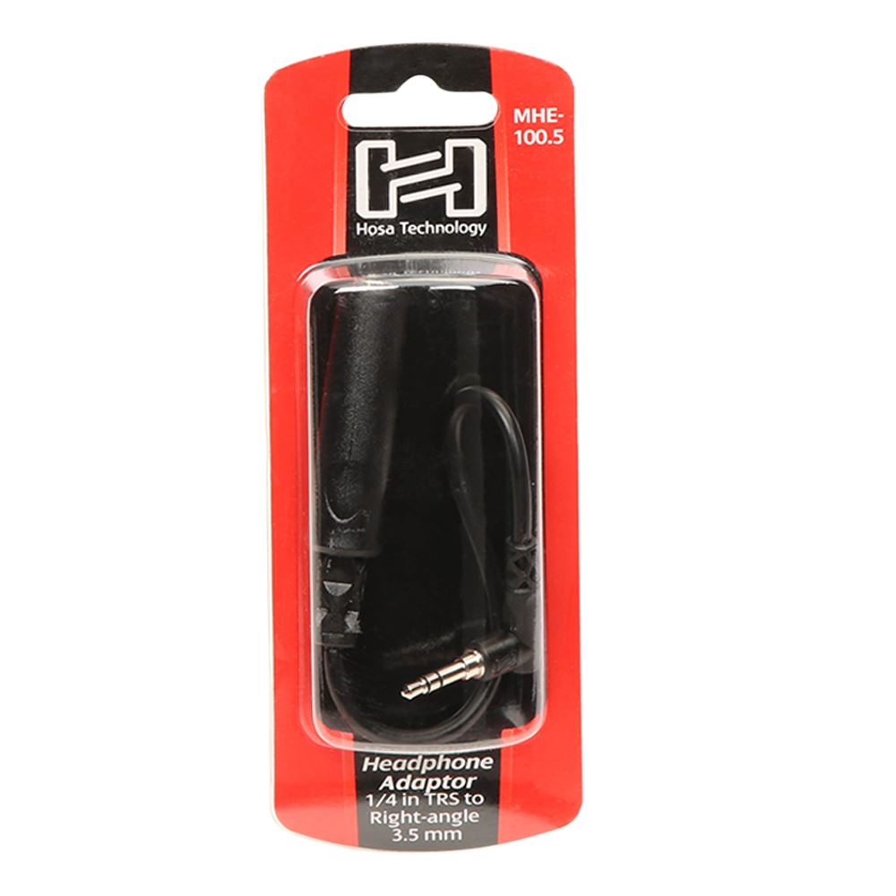 Hosa Technology Stereo Mini Angled Male to Stereo 1/4" Female Headphone ...