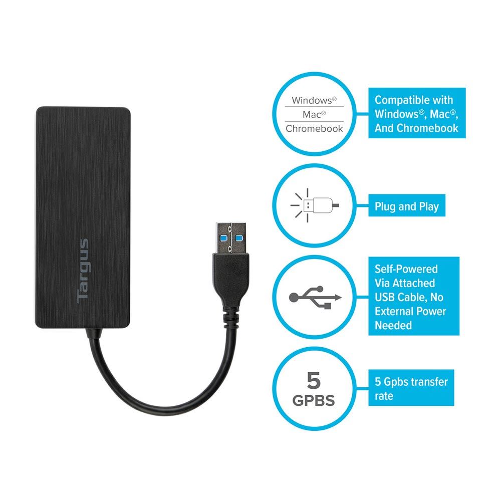 Targus USB 3.0 4-Port Hub - Micro Center