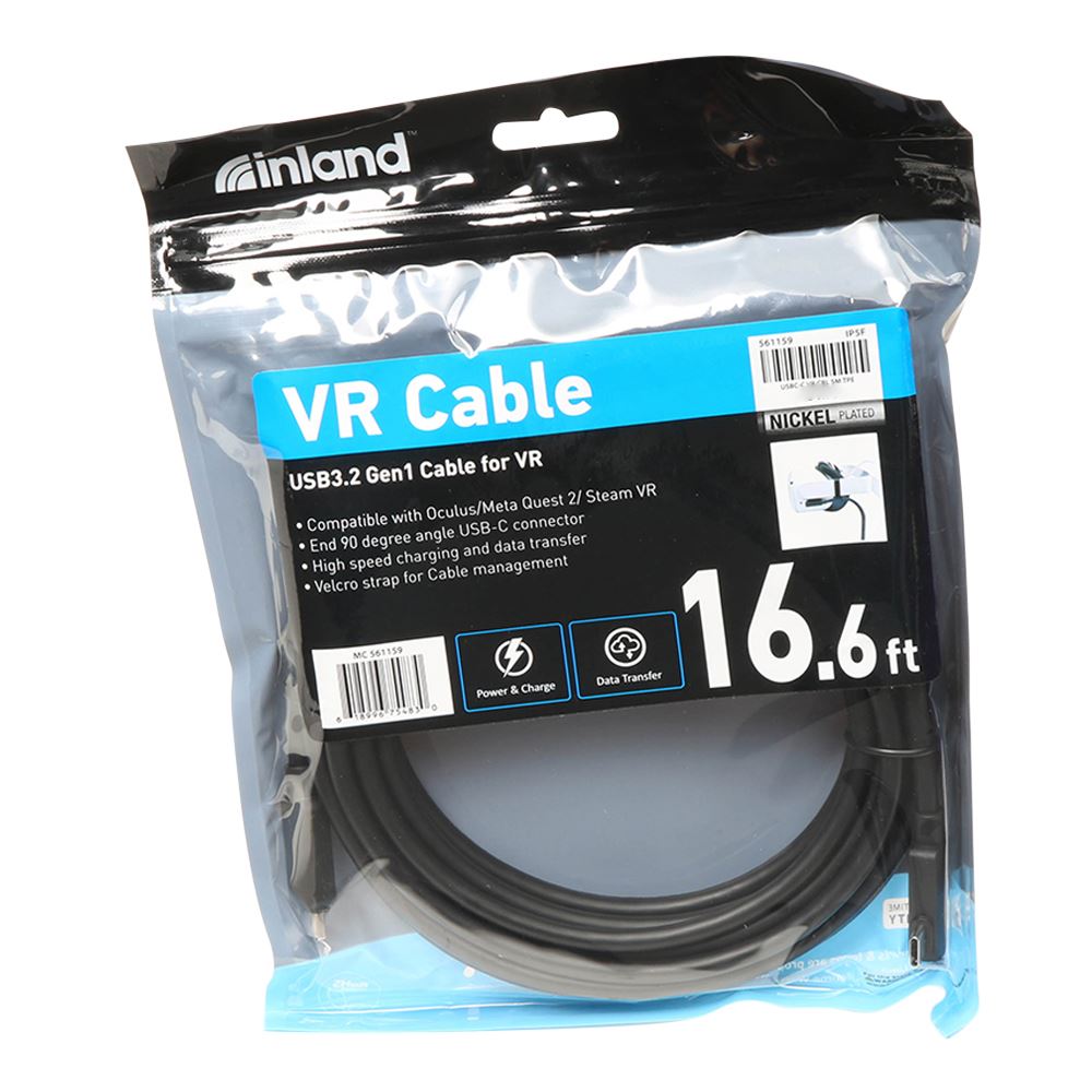 Inland USB Type-C VR Cable for Oculus (16 ft.) - Micro Center