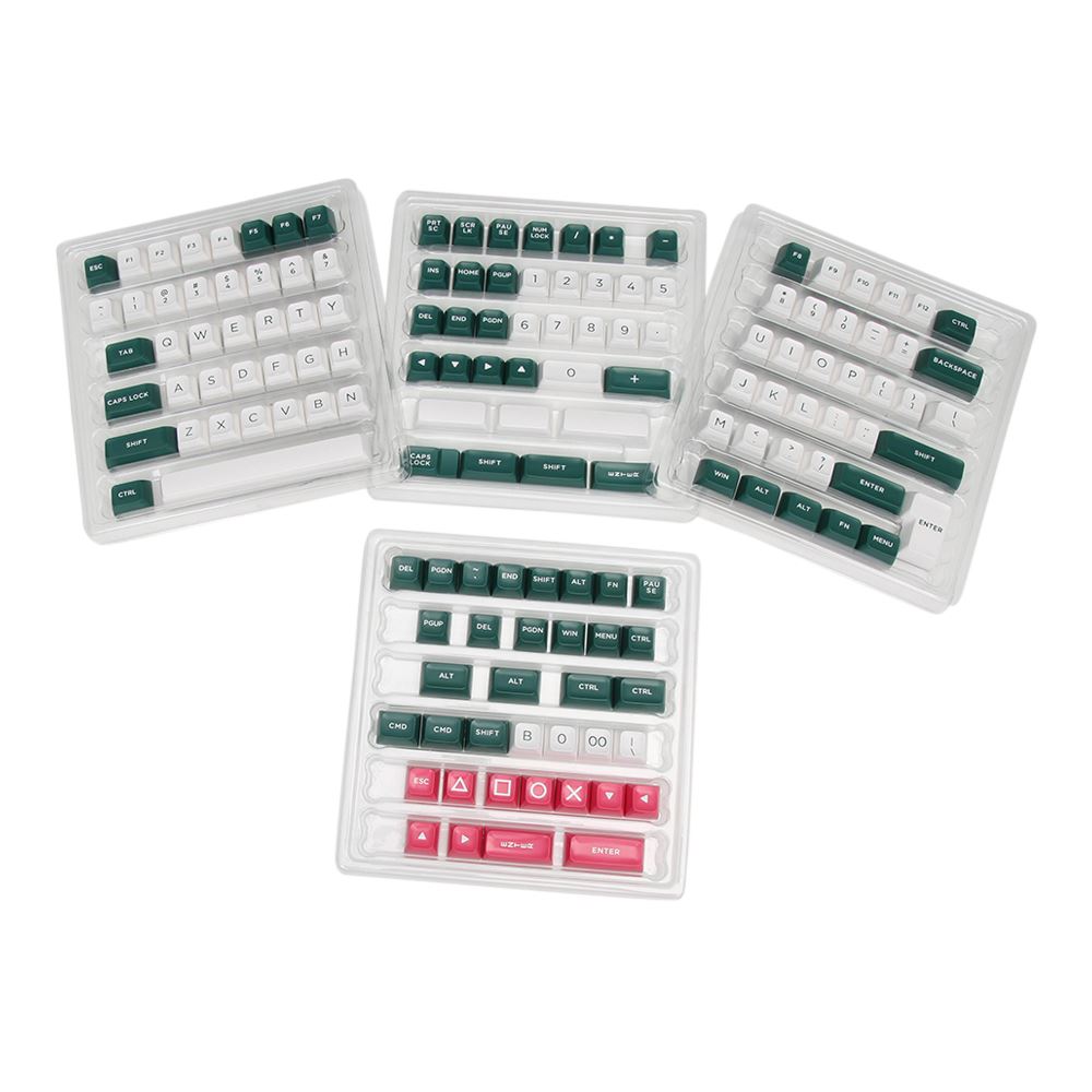 Inland Spherical PBT KeyCaps Green & White - Micro Center