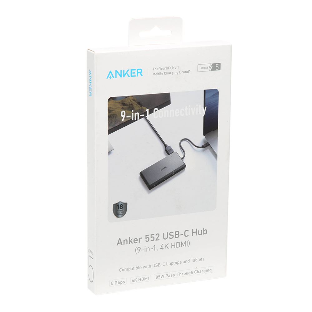 Anker 552 USB-C 9-in1 Hub; Up to 3280 x 2160 Resolution; HDMI - Micro ...