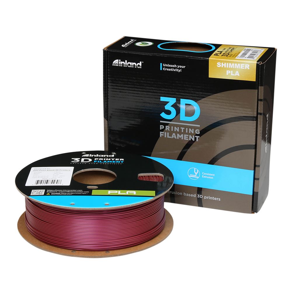 Inland 1.75mm Shimmer PLA 3D Printer Filament 1kg (2.2 lbs) Spool ...