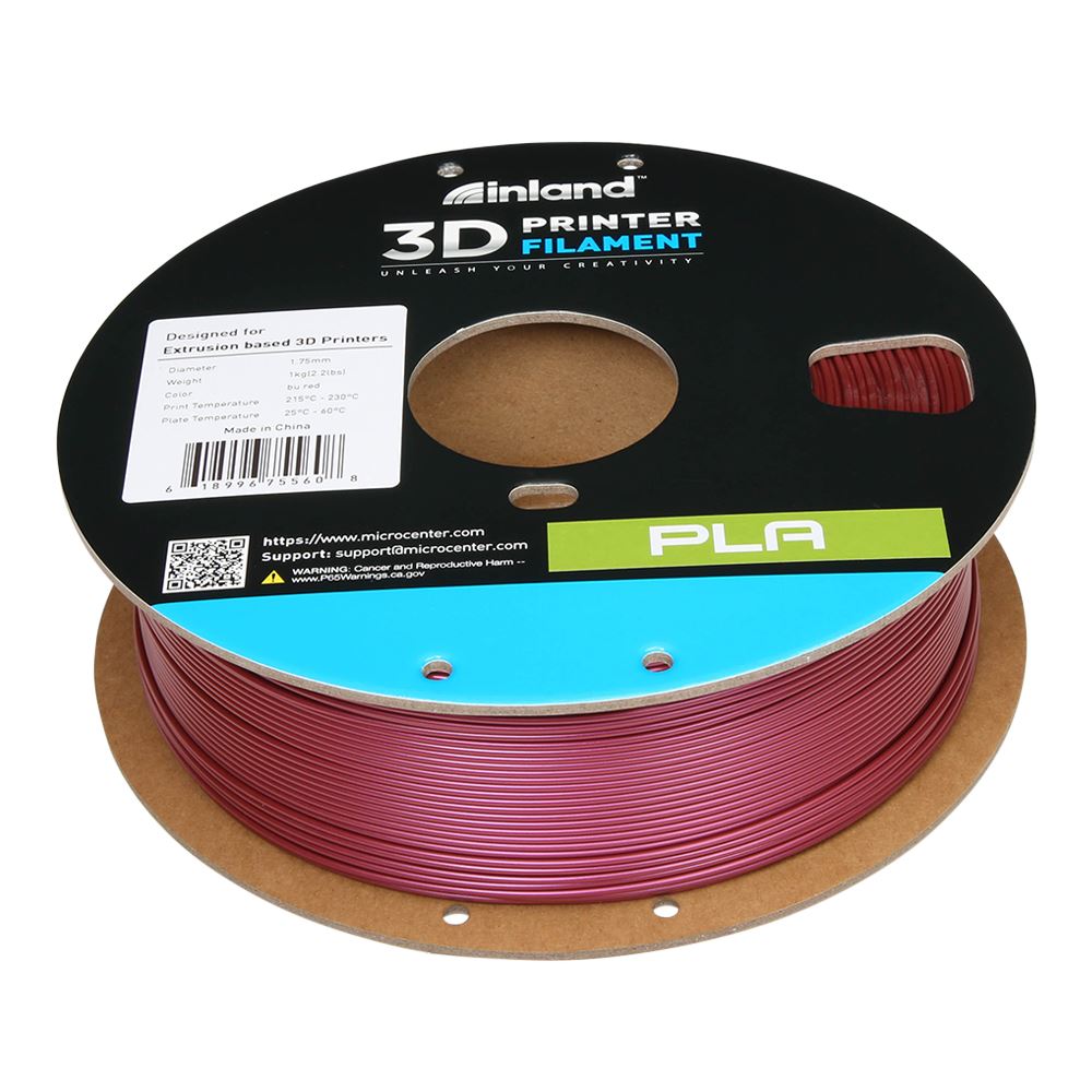 Inland 1.75mm Shimmer PLA 3D Printer Filament 1kg (2.2 lbs) Spool ...
