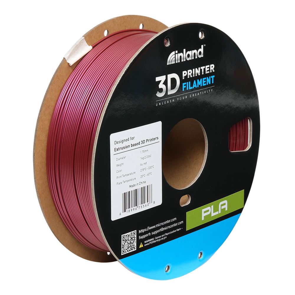 Inland 1.75mm Shimmer PLA 3D Printer Filament 1kg (2.2 lbs) Spool ...