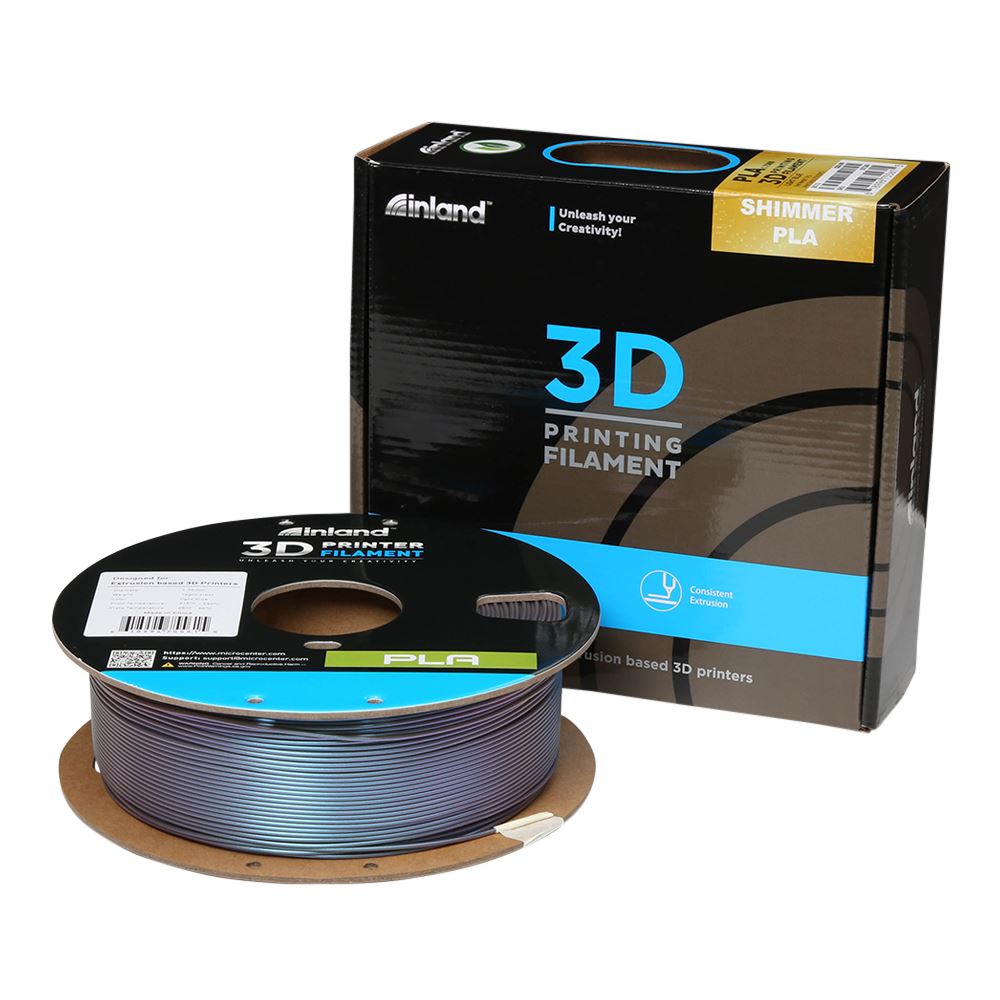 Inland 1.75mm Shimmer PLA 3D Printer Filament 1kg (2.2 lbs) Spool ...