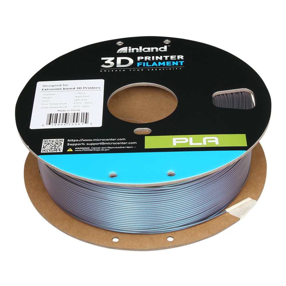 Inland 1.75mm Shimmer PLA 3D Printer Filament 1kg (2.2 lbs) Spool ...