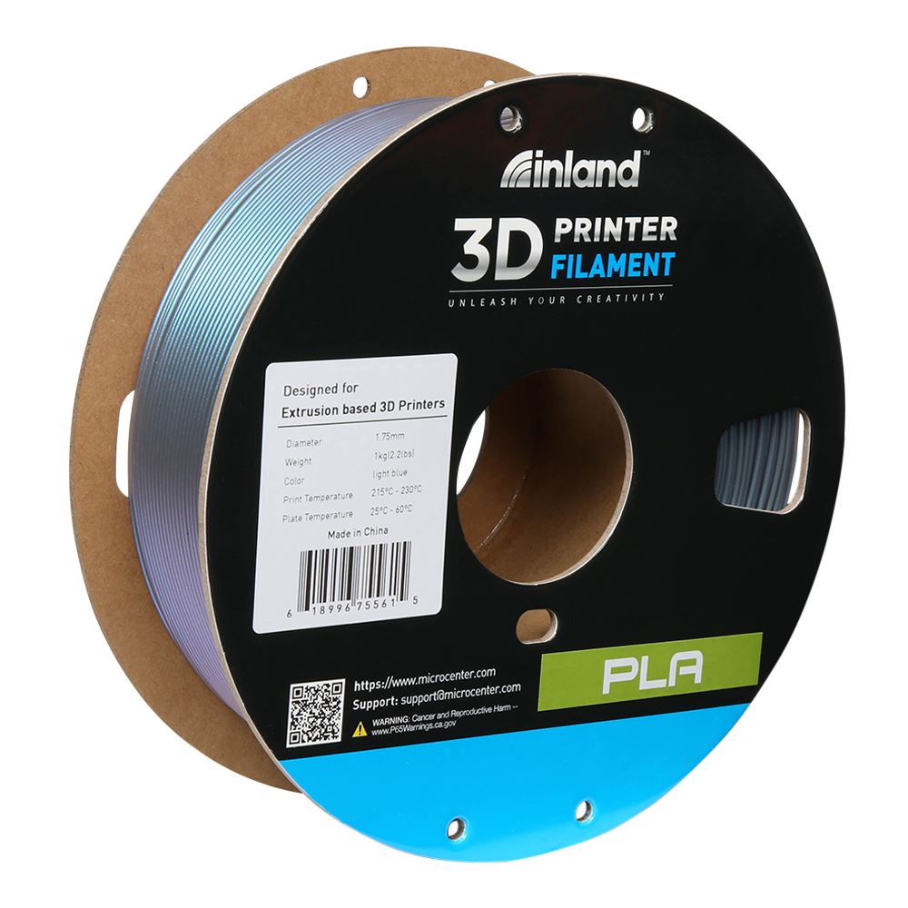 Inland 1.75mm Shimmer PLA 3D Printer Filament 1kg (2.2 lbs) Spool ...