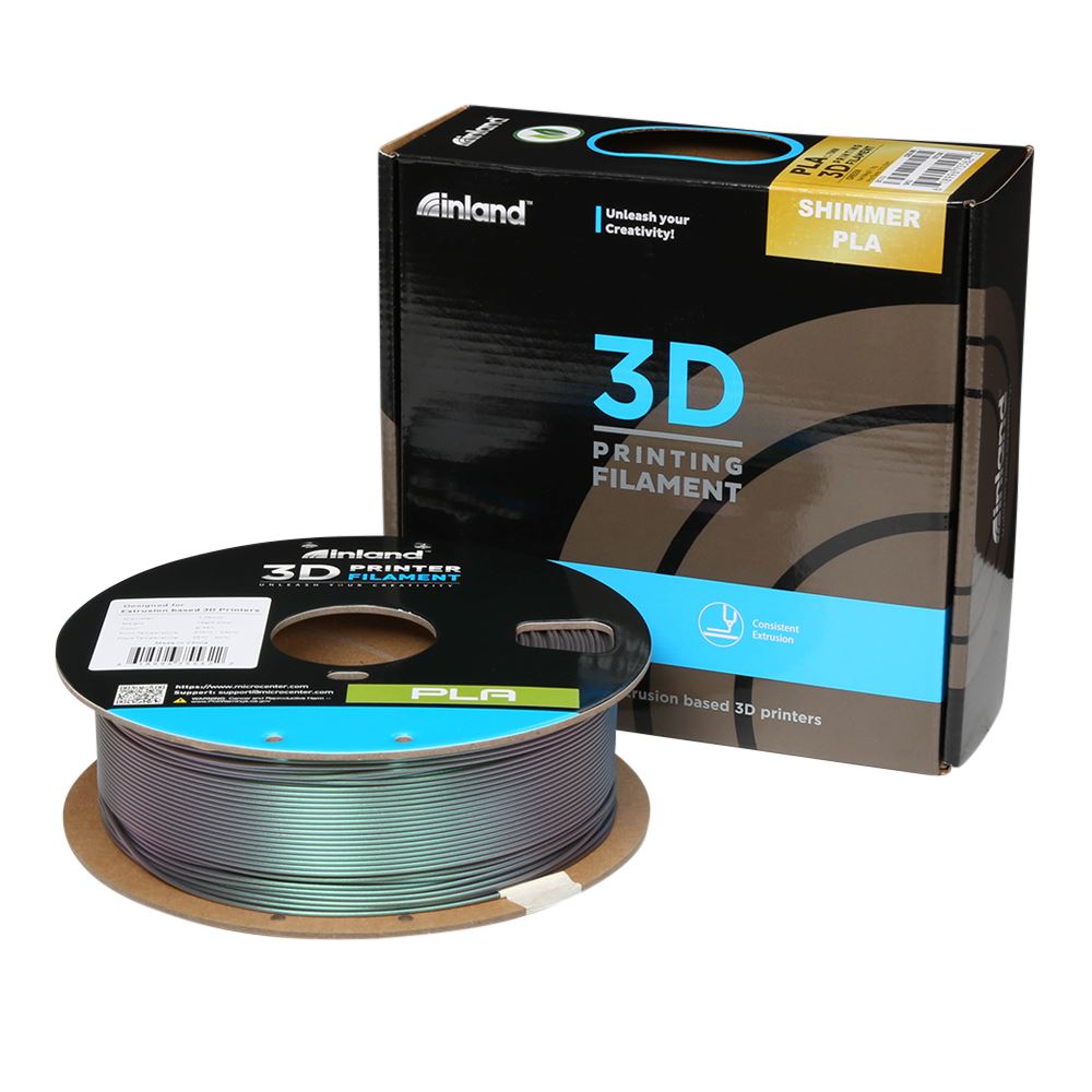 Inland 1.75mm Shimmer PLA 3D Printer Filament 1kg (2.2 lbs) Spool ...