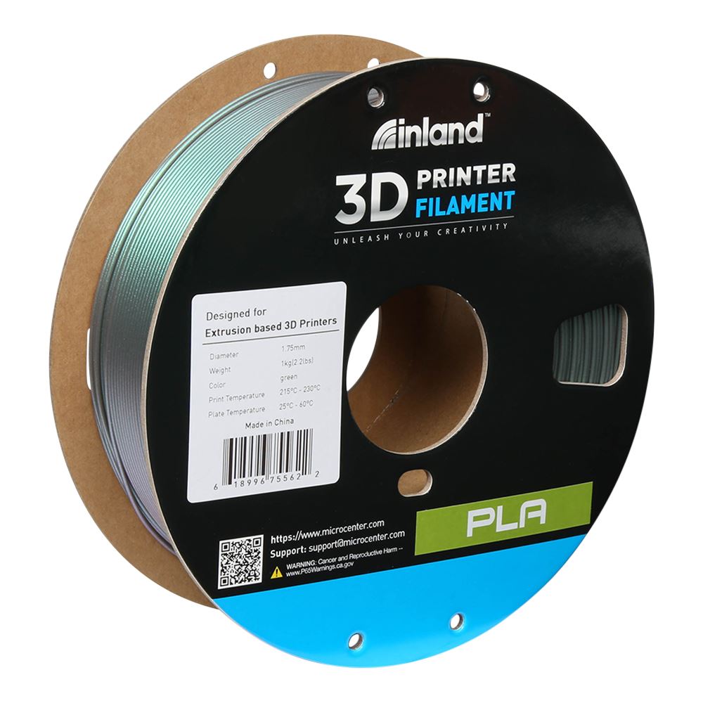 Inland 1.75mm Shimmer PLA 3D Printer Filament 1kg (2.2 lbs) Spool ...