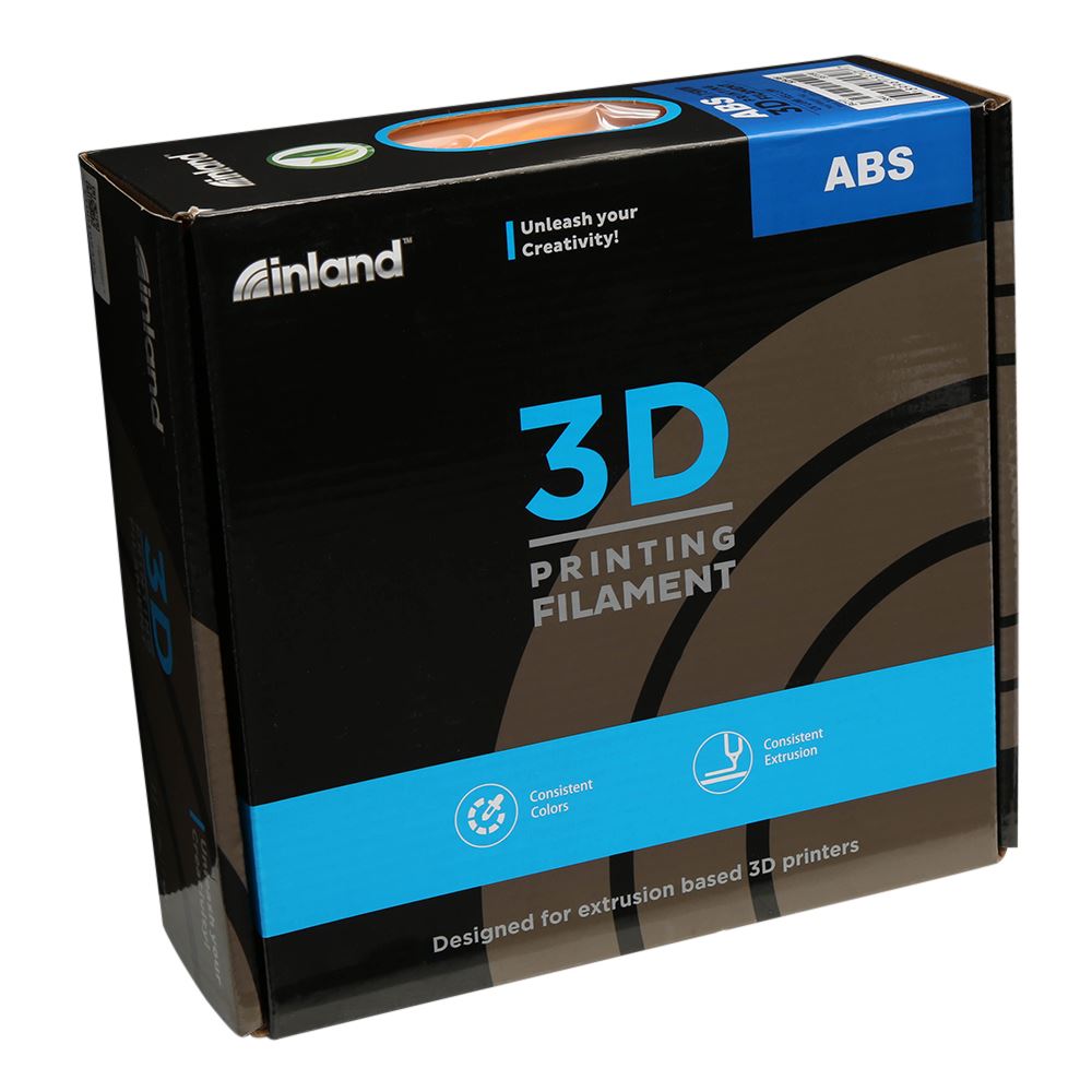 Inland 1.75mm ABS 3D Printer Filament 1kg (2.2 lbs) Spool - UV Luminous ...