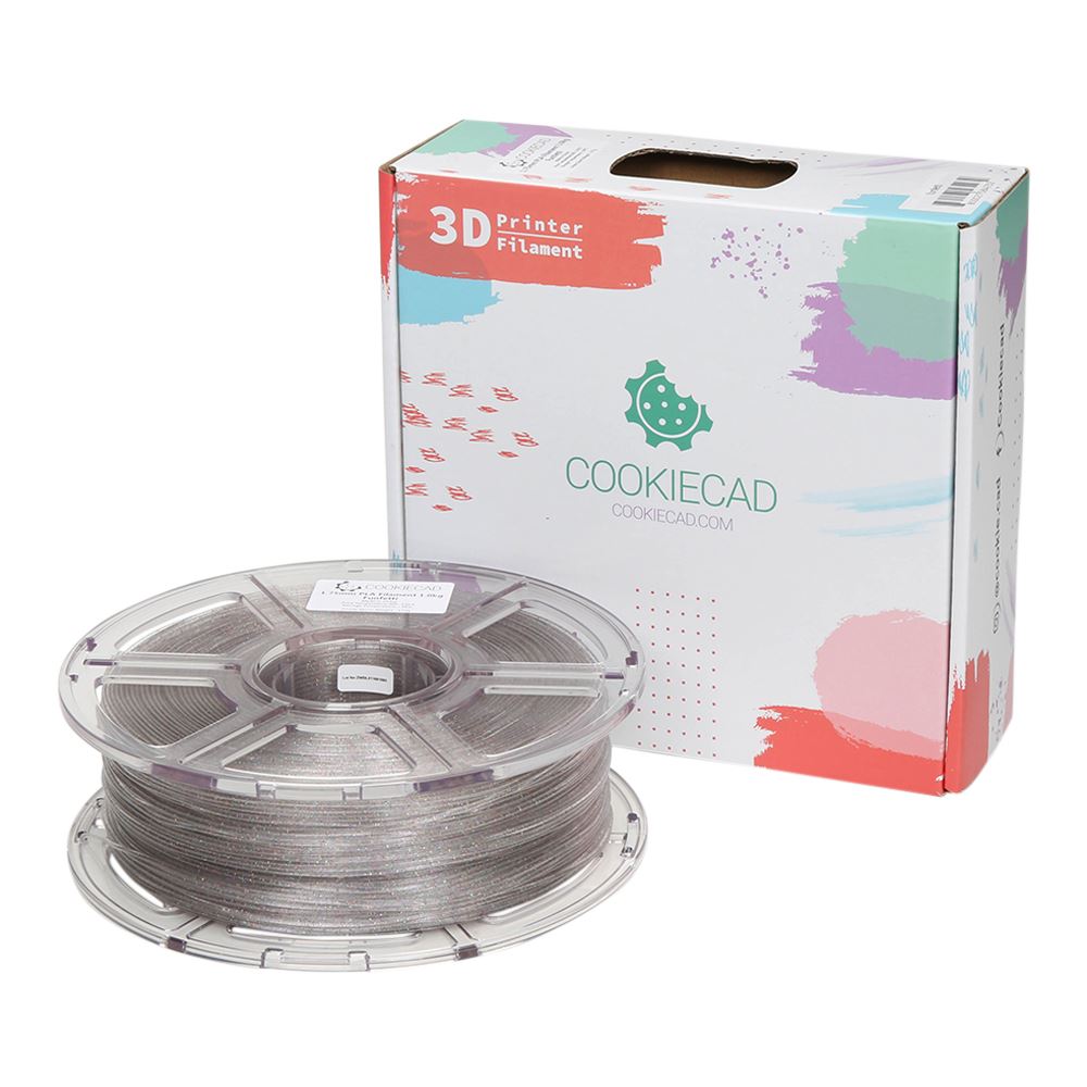 Cookiecad 1.75mm PLA Glitter 3D Printer Filament 1.0 kg (2.2 lbs ...