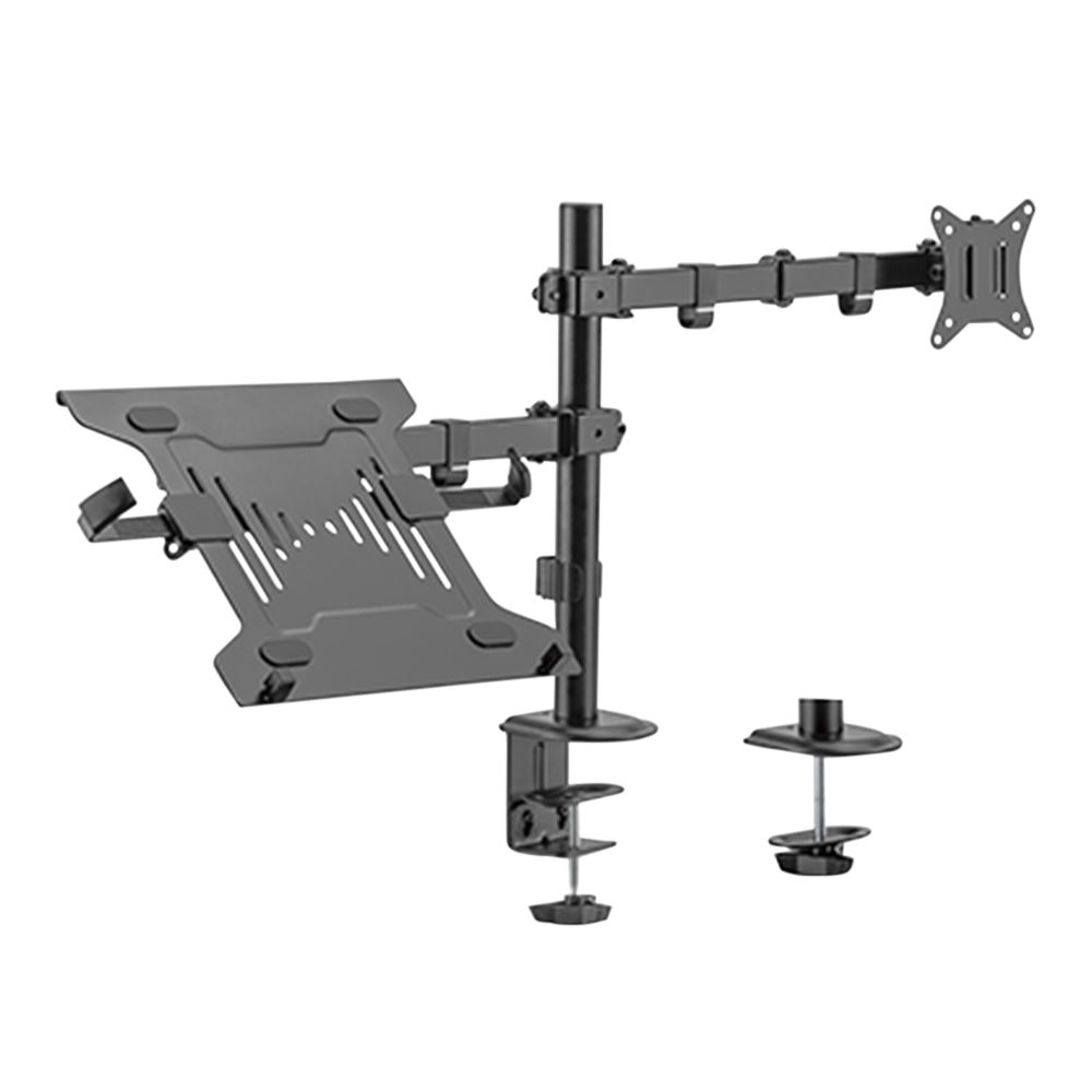 Inland 2-in-1 Adjustable Dual Arm Monitor and Laptop Mount; Support 17 ...