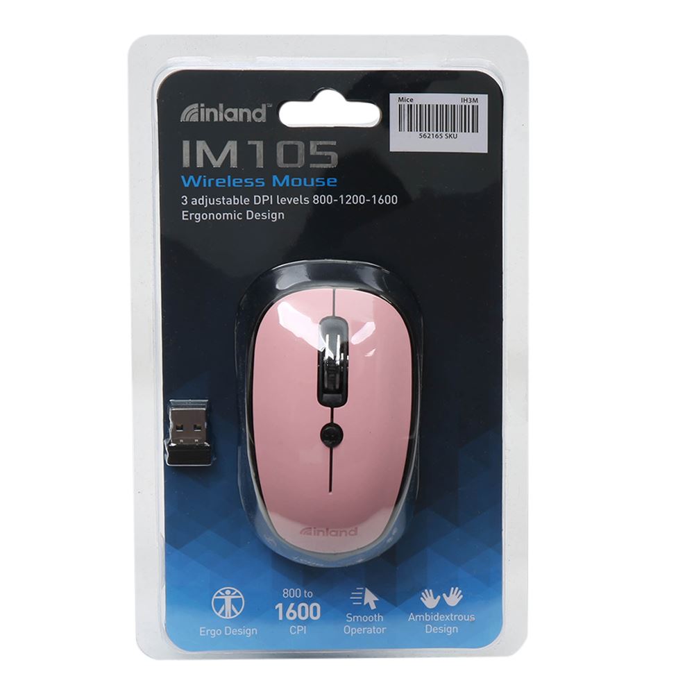Inland iM105 Wireless Mouse Pink - Micro Center