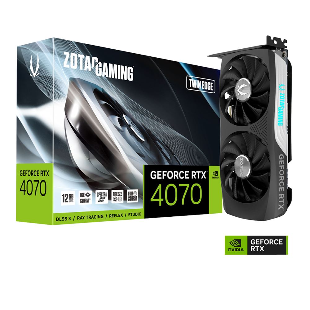 Zotac NVIDIA GeForce RTX 4070 Twin Edge Dual Fan 12GB GDDR6X PCIe 4.0 ...
