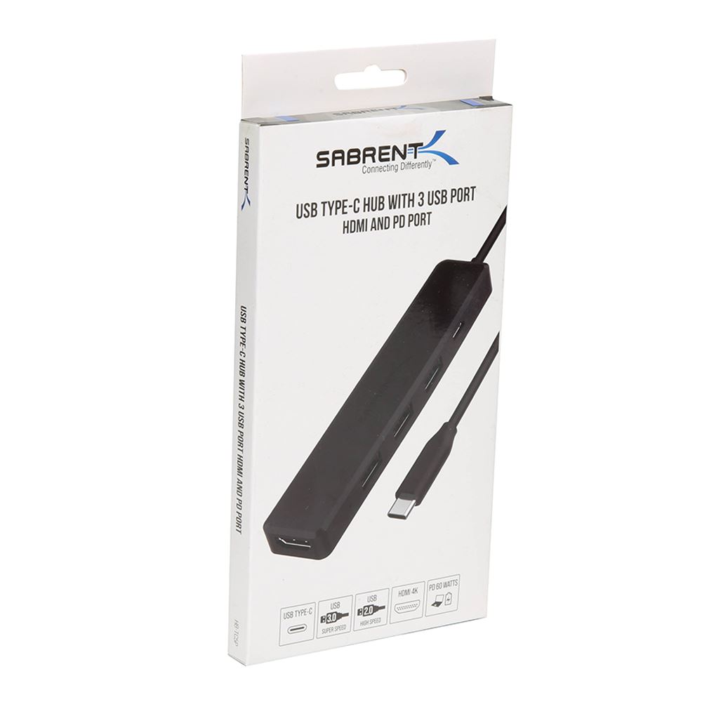 Sabrent Multi-Port USB Type-C Hub With 4K HDMI - Micro Center