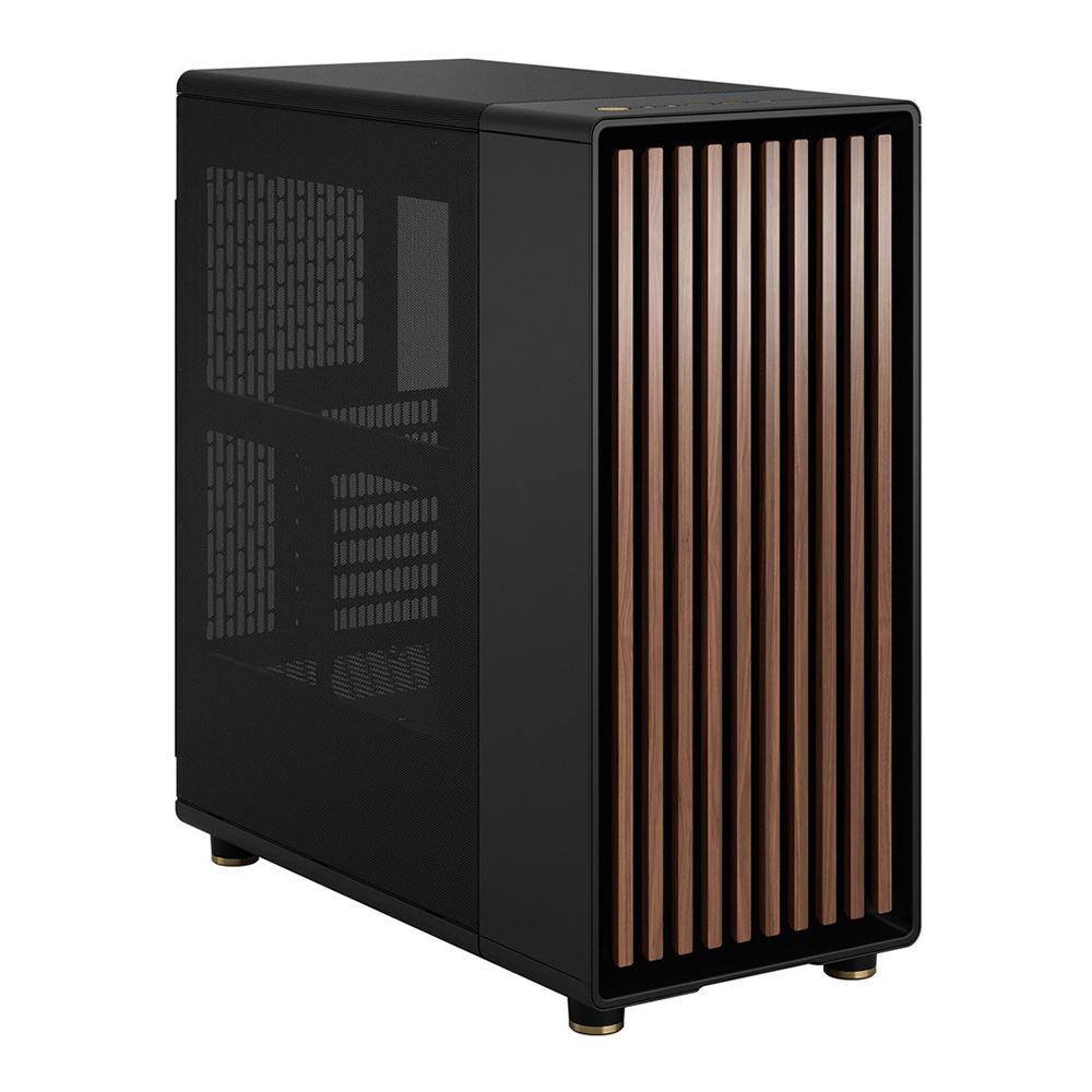 Fractal Design North Mesh ATX Mid-Tower Computer Case - Black/Walnut ...