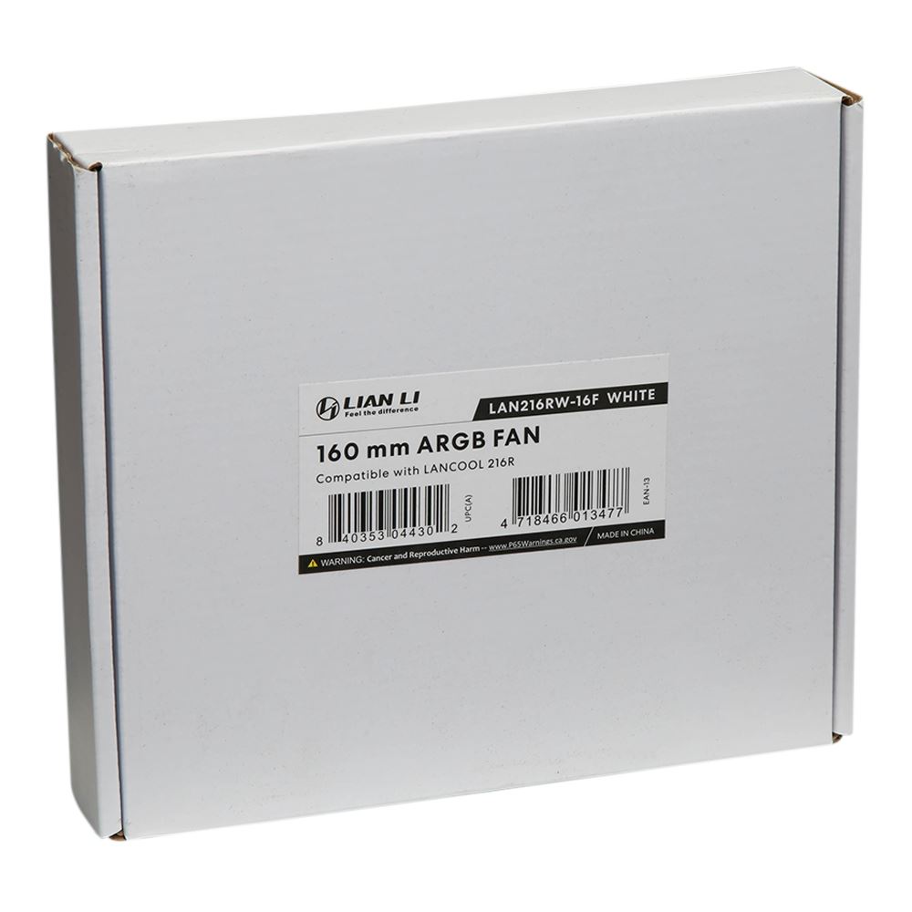Lian Li Lancool 216 RGB Hydraulic Dynamic Bearing 160mm Case Fan ...