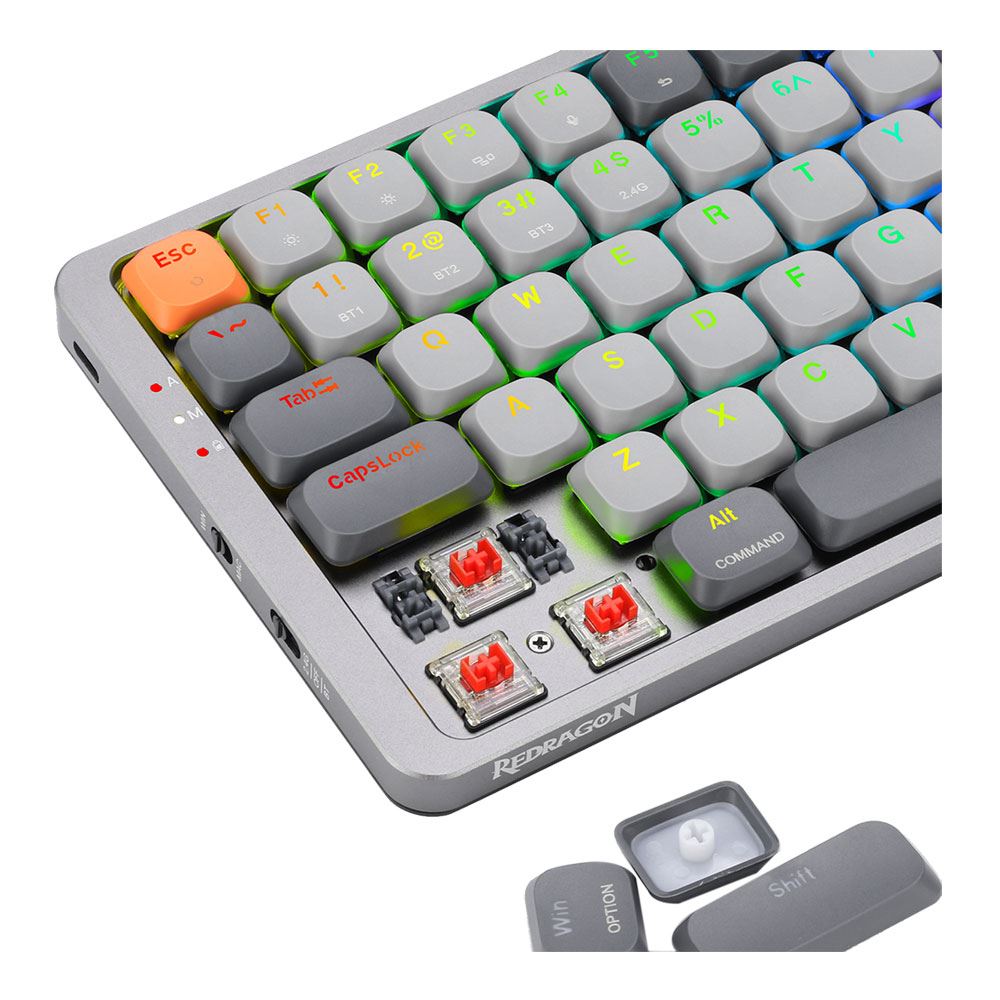Redragon K652 75% Wireless RGB Mechanical Keyboard - Micro Center