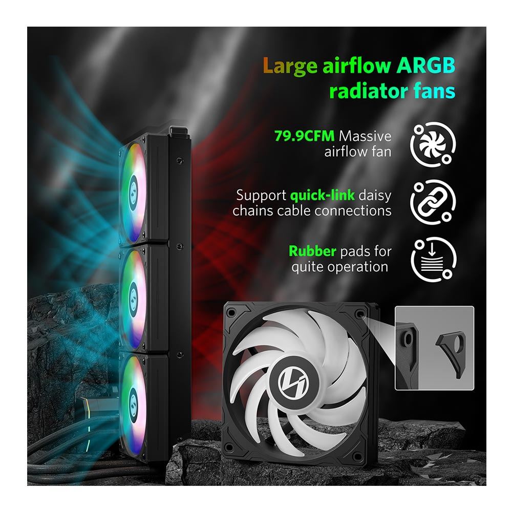 Lian Li ALC360 360mm All in One Liquid CPU Cooling Kit - Black - Micro ...