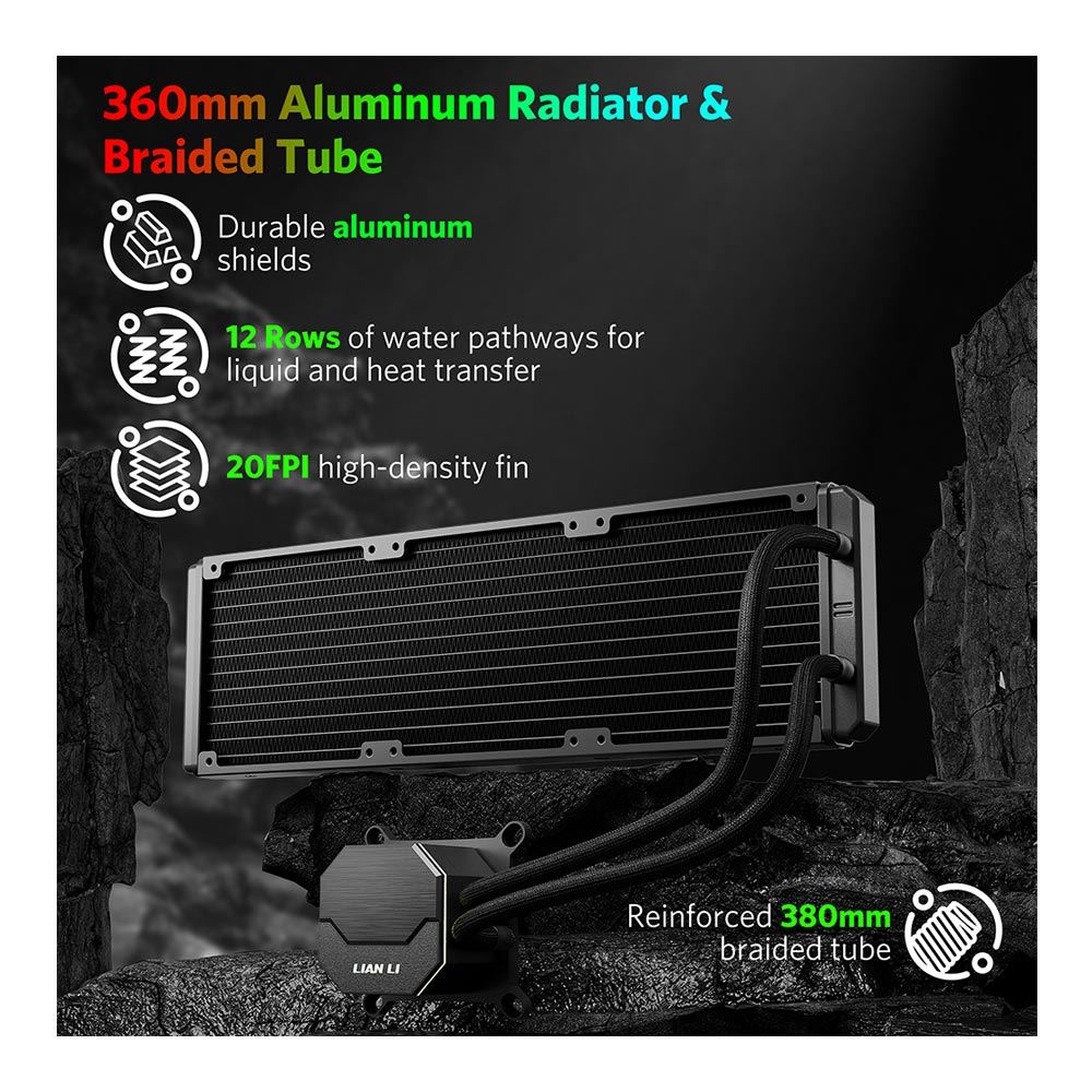 Lian Li ALC360 360mm All in One Liquid CPU Cooling Kit - Black - Micro ...