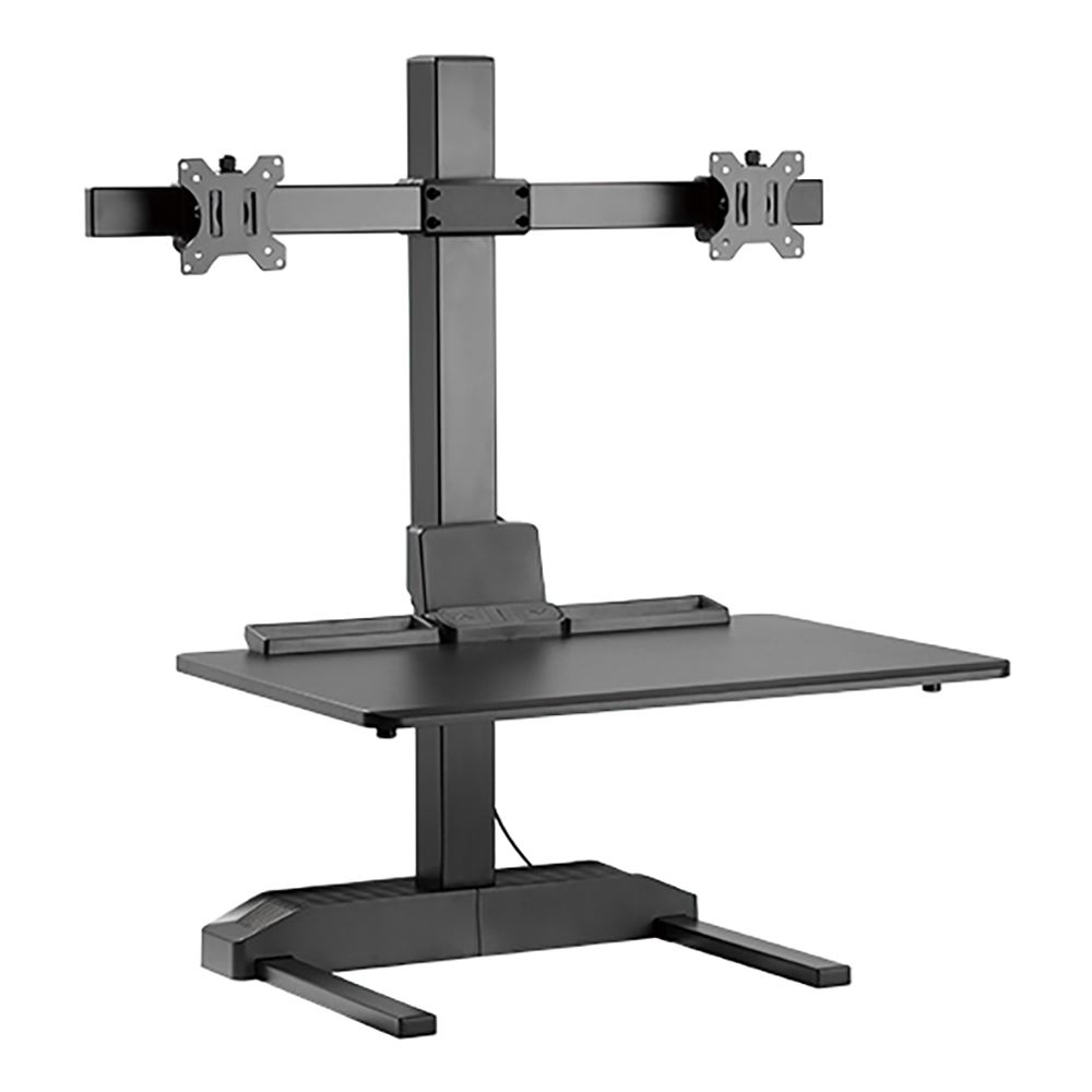Inland Electric Sit-Stand Desk Converter with Dual Monitor Mount ...