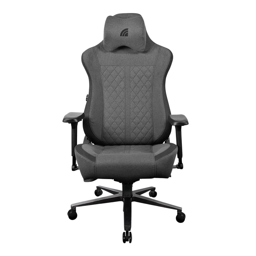 Inland Kage Gaming Chair with Adjustable Lumbar - Gray/Black - Micro Center