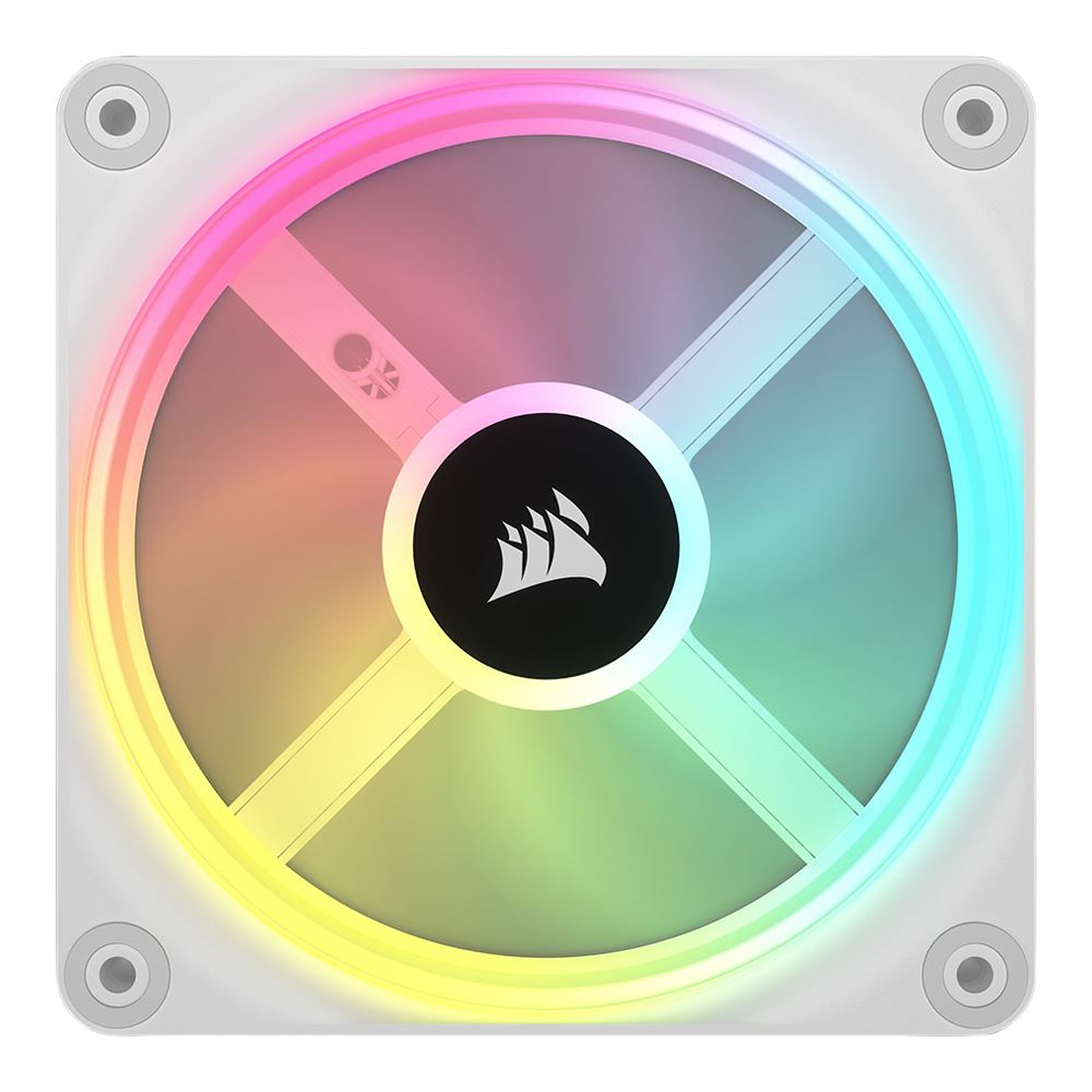 Corsair iCUE LINK QX120 RGB Magnetic Dome Bearing 120mm PWM Fan - White ...