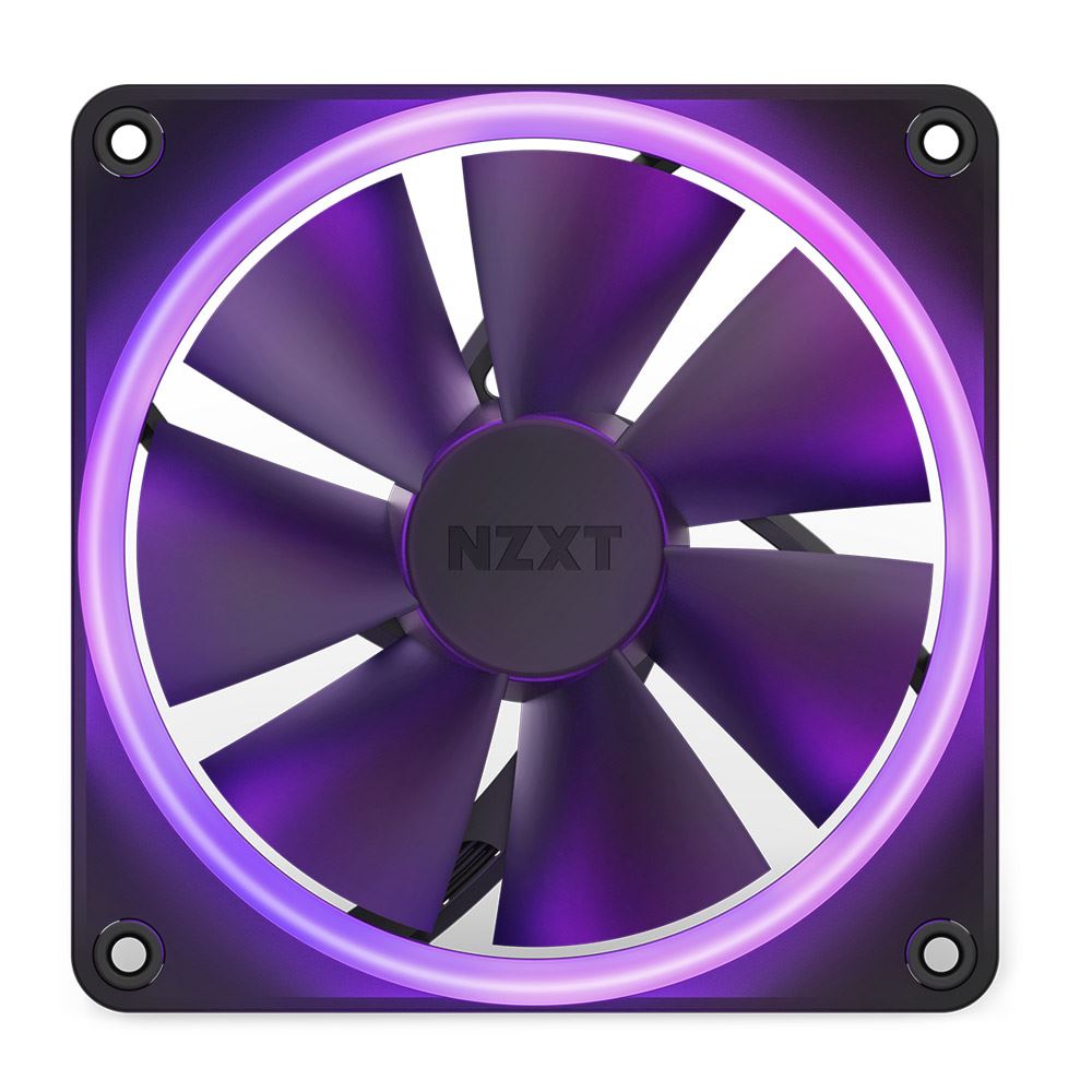 NZXT F120 RGB Fluid Dynamic Bearing 120mm Case Fan - Black - Micro Center