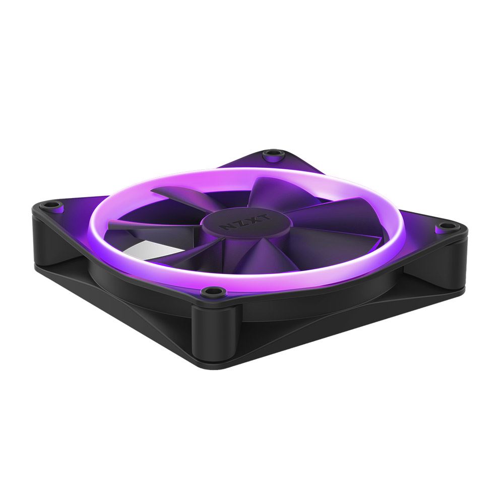NZXT F120 RGB Fluid Dynamic Bearing 120mm Case Fan - Black - Micro Center