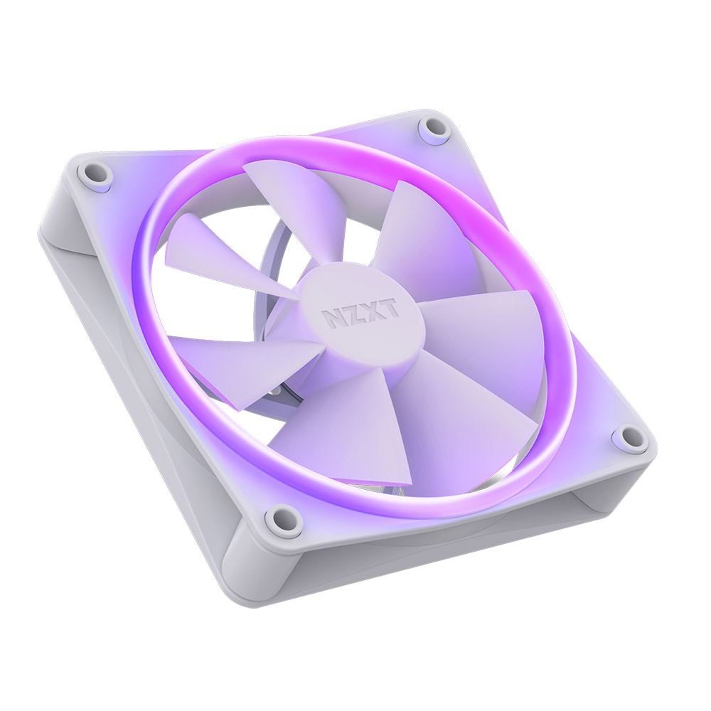 NZXT F120 RGB Fluid Dynamic Bearing 120mm Case Fan - White - Micro Center