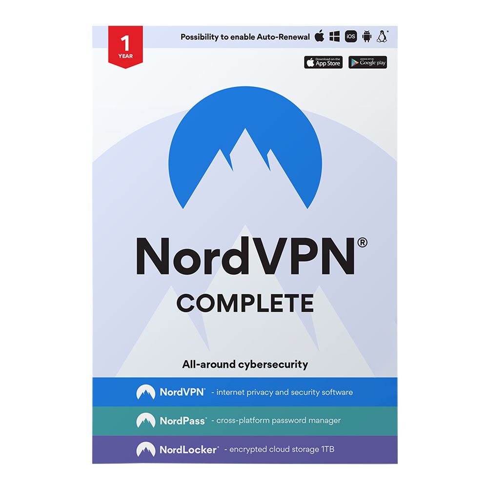 NORD Security NordVPN Complete - 1-Year Cybersecurity Package (VPN ...