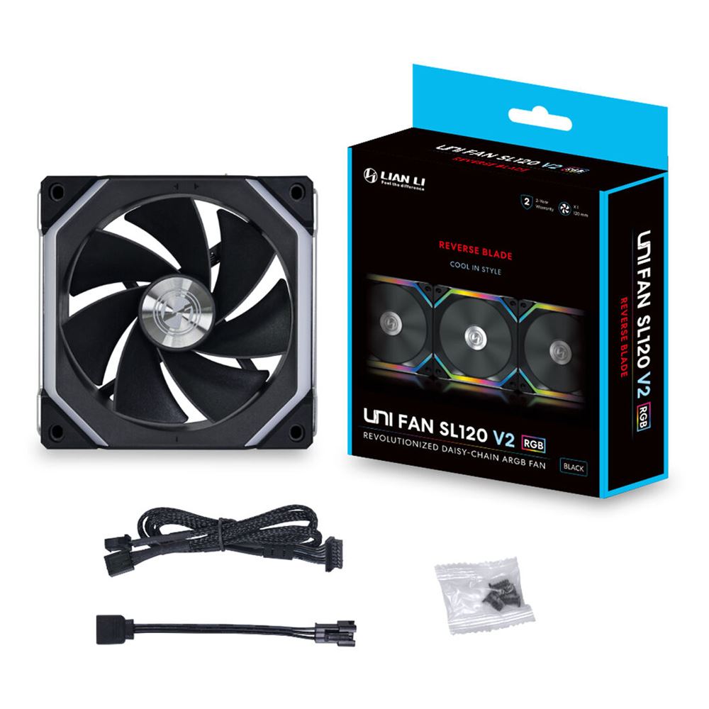 Lian Li UNI SLV2 Reverse Blade Fluid Dynamic Bearing 120mm Case Fan ...