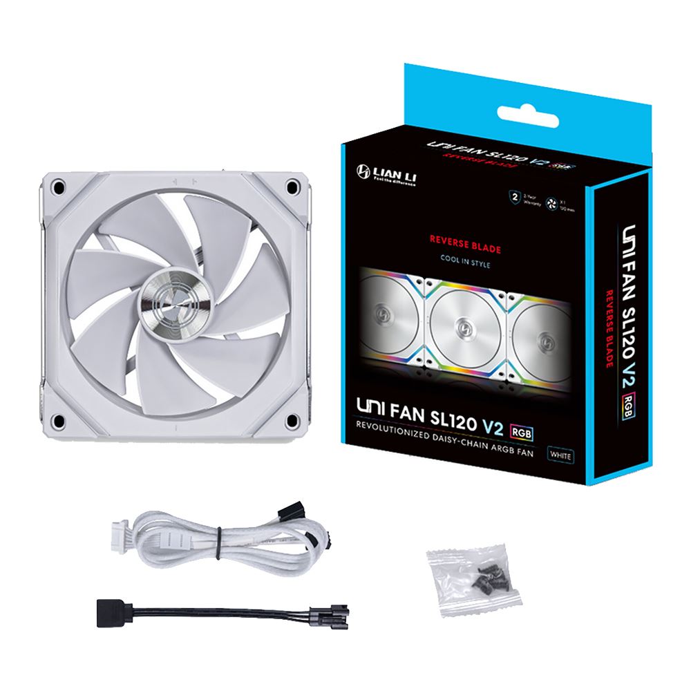 Lian Li UNI SLV2 Reverse Blade Fluid Dynamic Bearing 120mm Case Fan ...