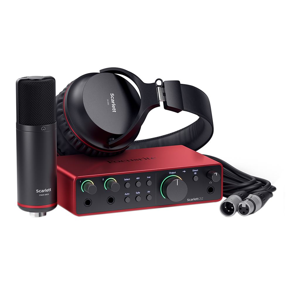 Focusrite Scarlett 2i2 Studio 4th Gen Recording Bundle; Scarlett 2i2 ...