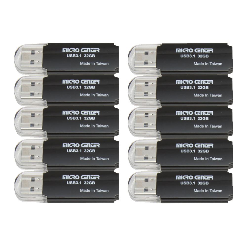 Micro Center 32GB SuperSpeed USB 3.1 (Gen 1) Flash Drive - Black (10 ...