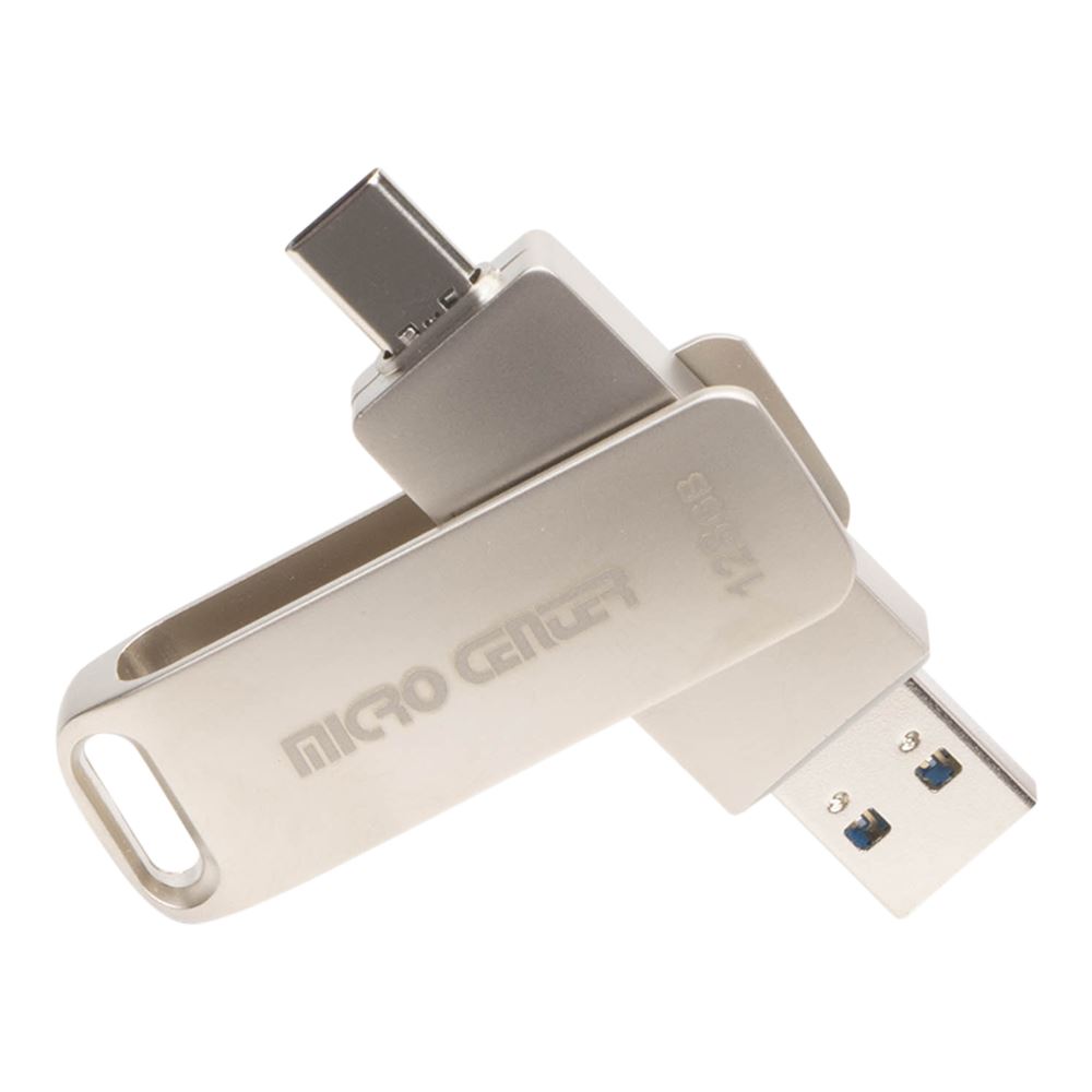 Micro Center 128GB Dual Type-A Type-C 2-in-1 Rotate SuperSpeed USB 3.2 ...