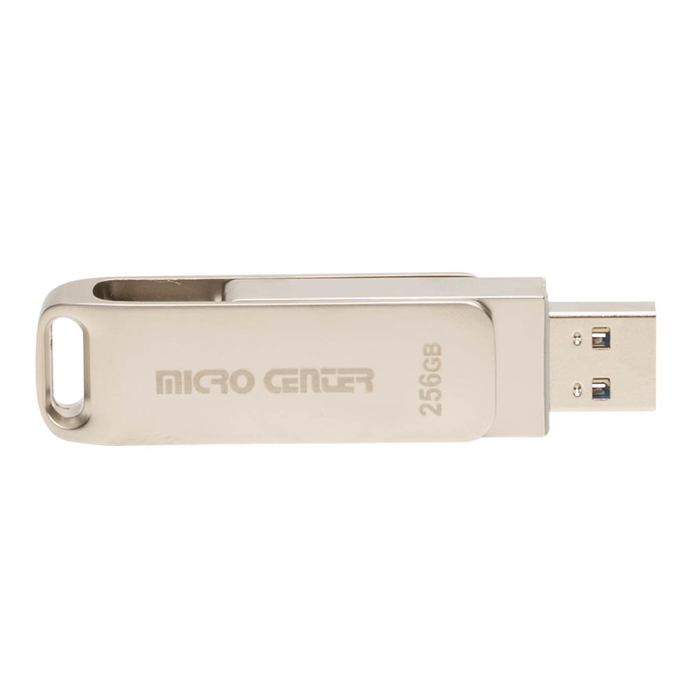 Micro Center 256GB Dual Type-A Type-C 2-in-1 Rotate SuperSpeed USB 3.2 ...