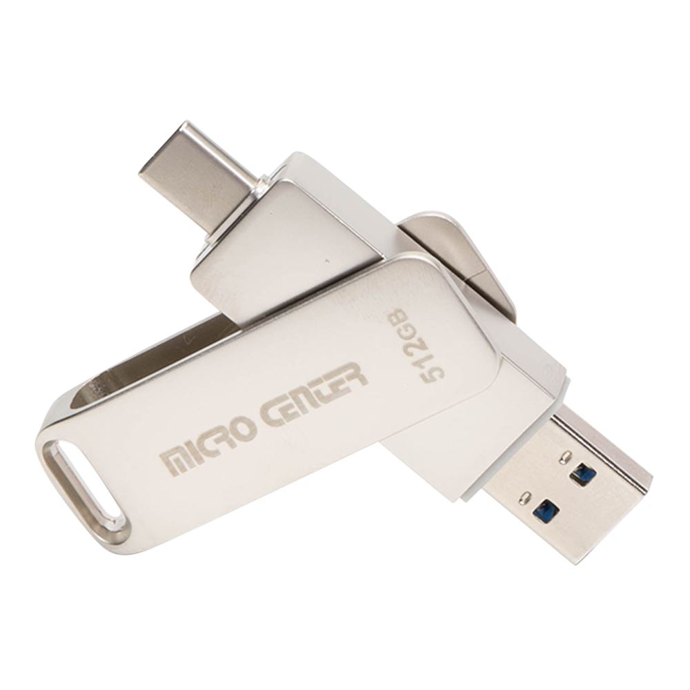 Micro Center 512GB Dual Type-A Type-C 2-in-1 Rotate SuperSpeed USB 3.2 ...