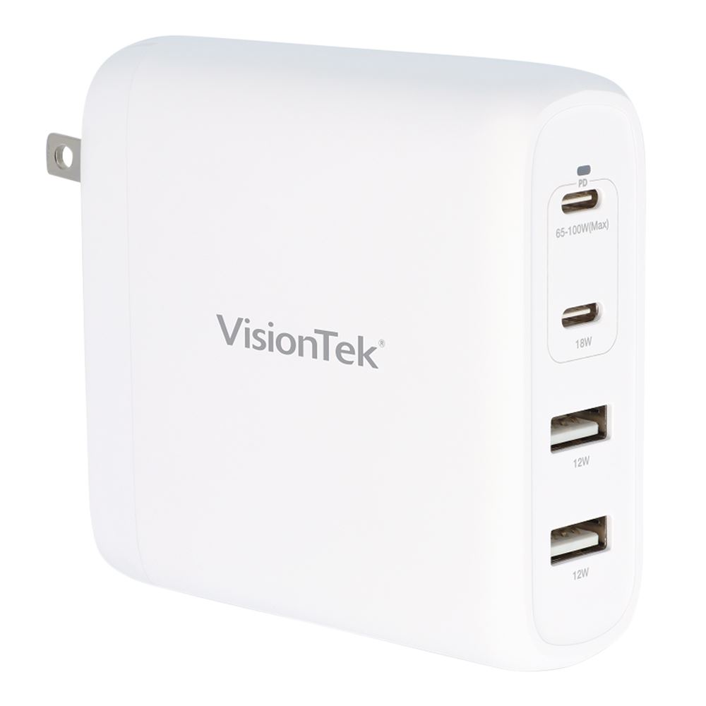 Visiontek 100W GaN II Power Adapter - 4 Port - Micro Center