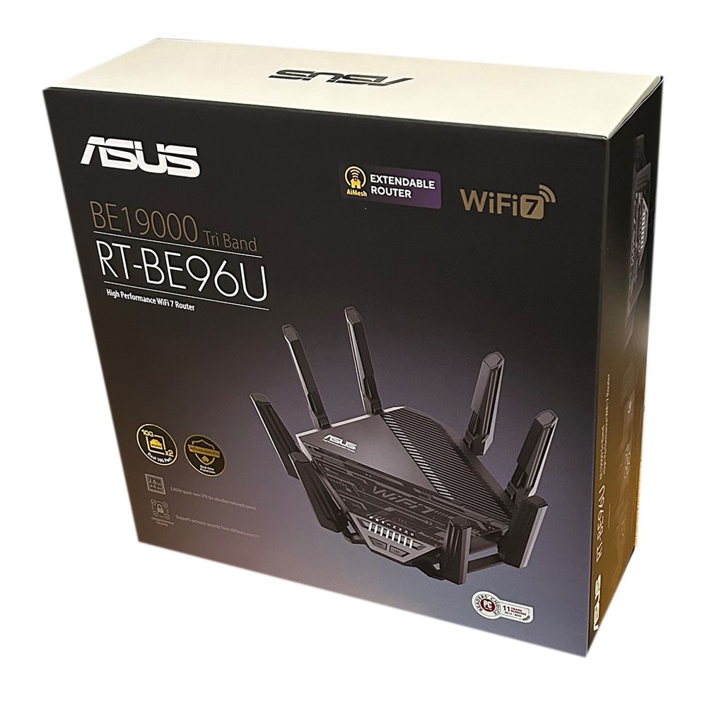 ASUS RT-BE96U - BE19000 WiFi 7 Tri-Band Gigabit Wireless Gaming Router ...