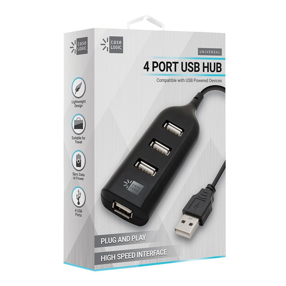 Bytech Case Logic 4 Port USB Hub - Micro Center