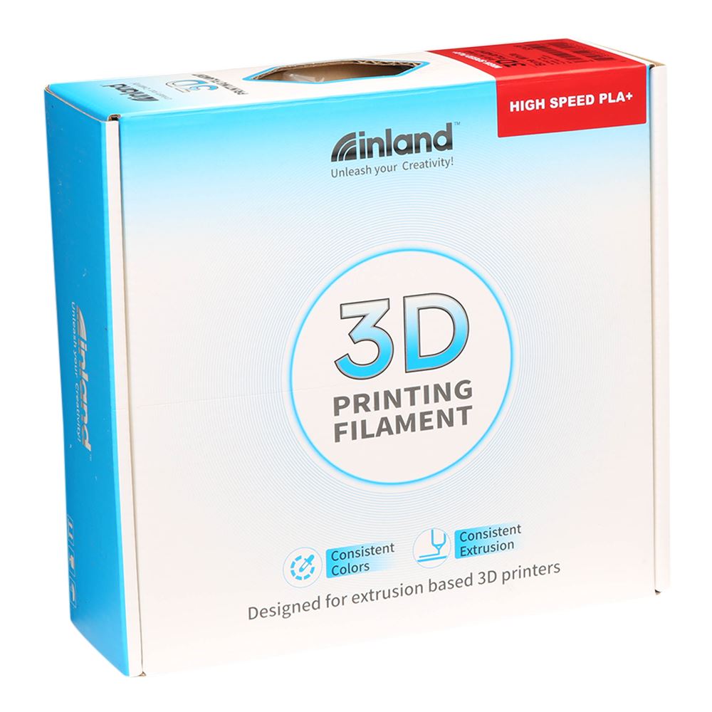 Inland 1.75mm PLA+ High Speed 3D Printer Filament 1.0 kg (2.2 lbs ...