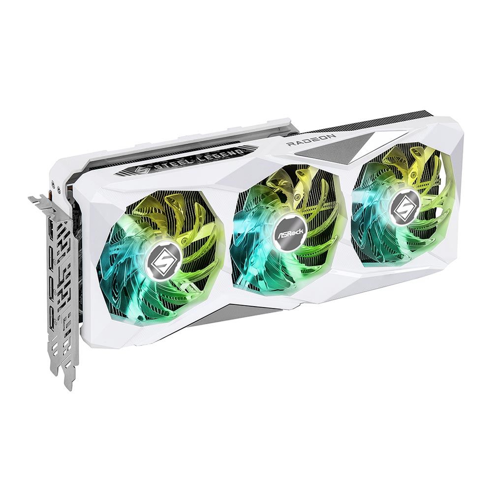 ASRock AMD Radeon RX 7800 XT Steel Legend RGB Overclocked Triple Fan ...