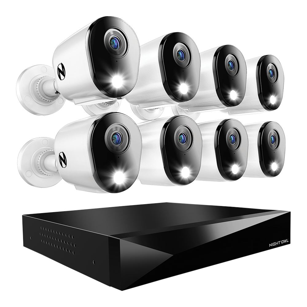 Night Owl FTD4-81-8L HD DVR Security Kit; 12 Channel; 4 Cameras ...
