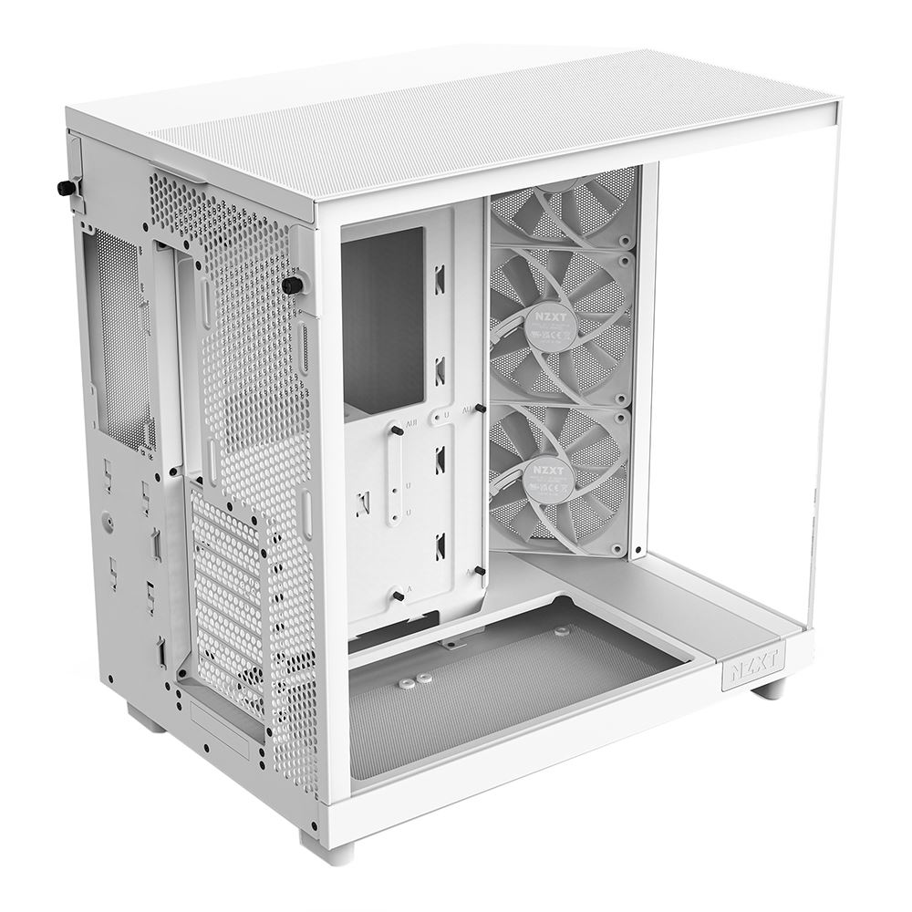 NZXT H6 Flow Tempered Glass ATX Mid-Tower Computer Case - White - Micro ...