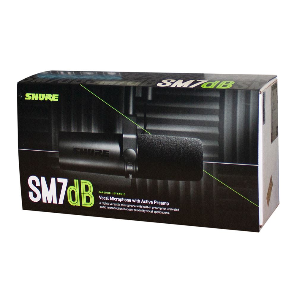 Shure SM7dB Cardiod Dynamic Vocal Microphone w/Built-in Preamp; Wide ...