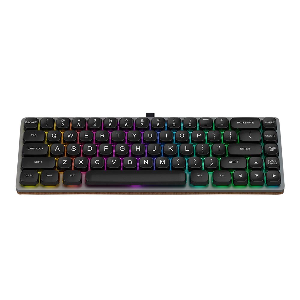 Inland K67 Wireless Low Profile RGB Mechanical Keyboard - Walnut ...
