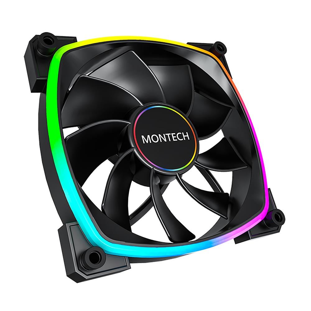 Montech RX140 ARGB 140mm Rifle Bearing Reversed Case Fan - Black ...