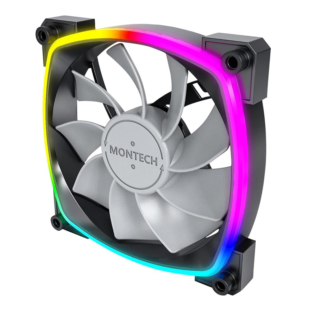 Montech RX120 ARGB 120mm Rifle Bearing Reversed Case Fan - Black ...