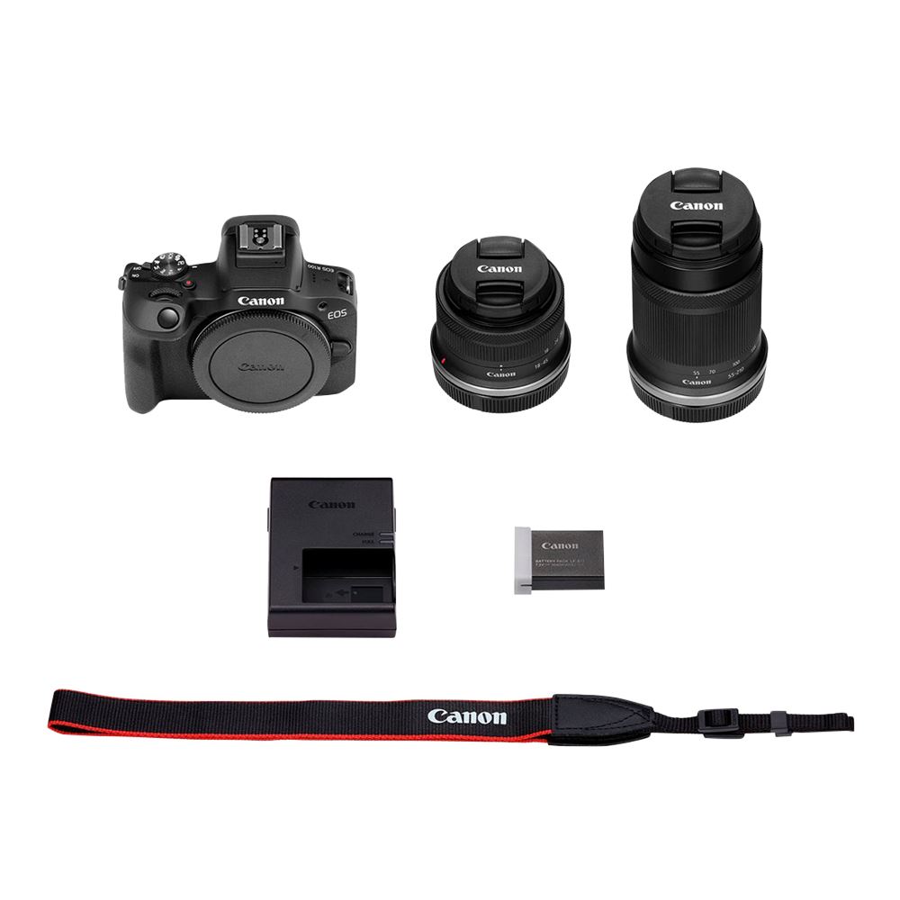 Canon Canon EOS R100 Mirrorless Camera with 18-45mm and 55-210mm Lenses ...